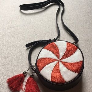 Bags | Peppermint Candy Round Crossbody Purse | Poshmark